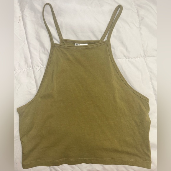 H&M | Tops | Hm Small Olive Green Tank Top | Poshmark